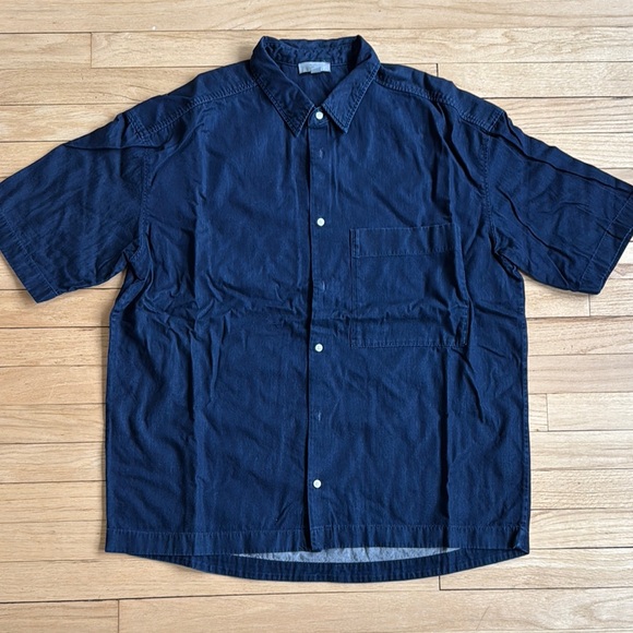 COS | Shirts | Cos Blue Denim Casual Button Down Shirt Relaxed Fit ...